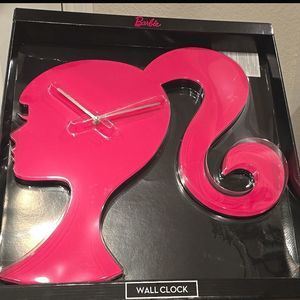 Barbie | Accents | Barbie Logo Barbie Head Large Analog Wall Clock ...